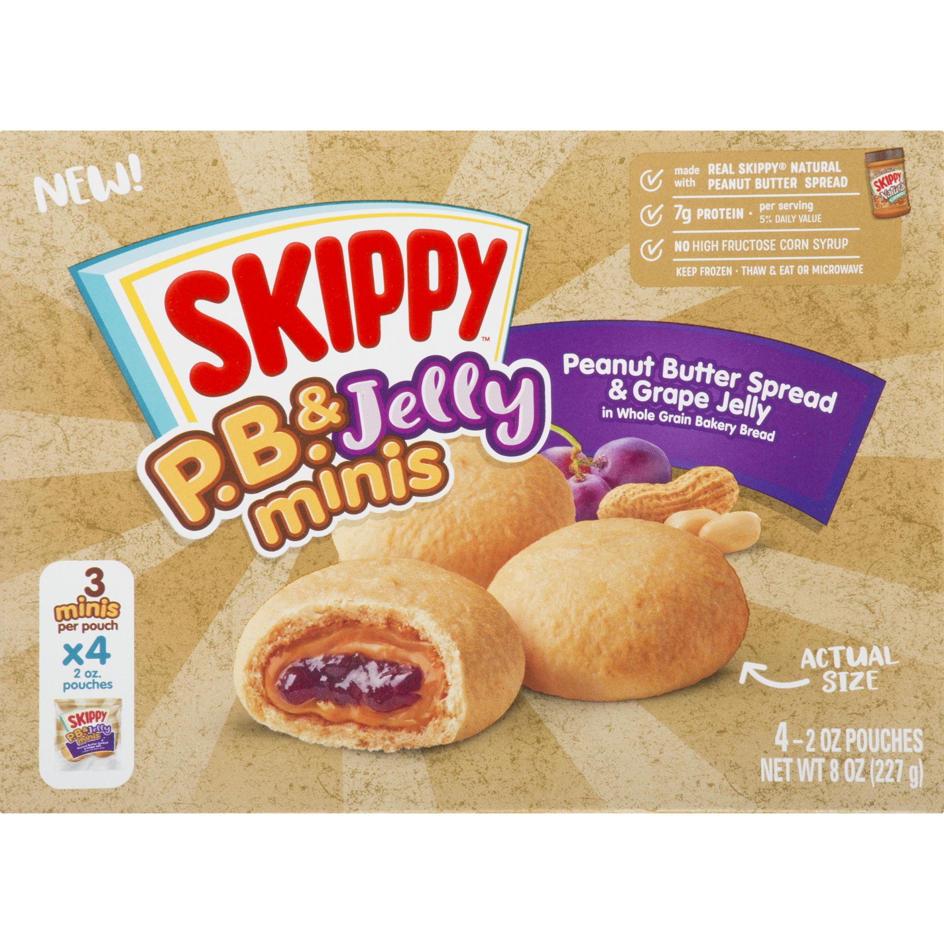 Skippy P.B. & Jelly Minis Peanut Butter Spread & Grape Jelly 4-2 Oz ...