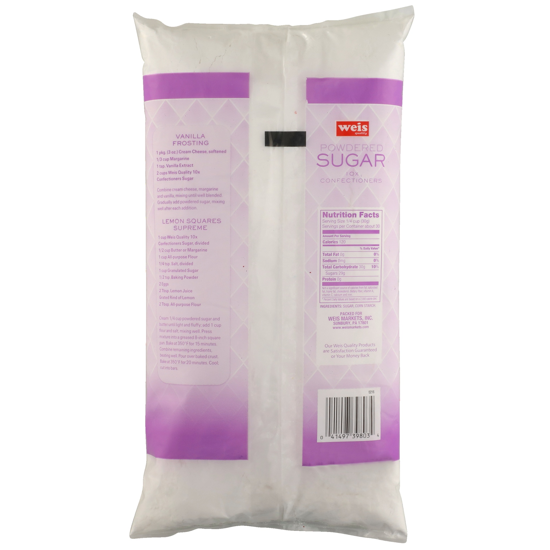 Weis Quality Confectioners Sugar 10-X Powdered Sugar 2 lb | Shipt