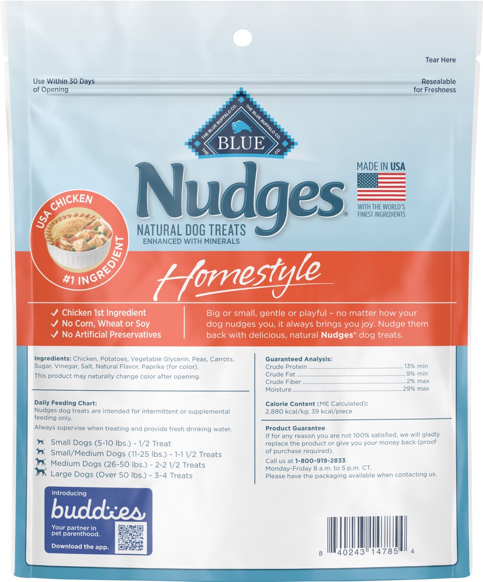 Blue Buffalo Nudges Homestyle Natural Dog Treats, Chicken, 16oz Bag 16 ...