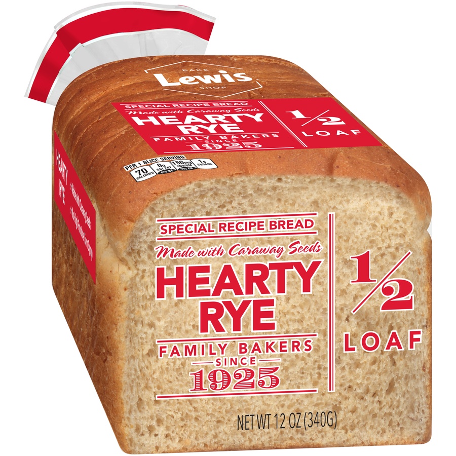 Lewis Bakeries 1/2 Loaf Hearty Rye Bread 12 oz | Shipt