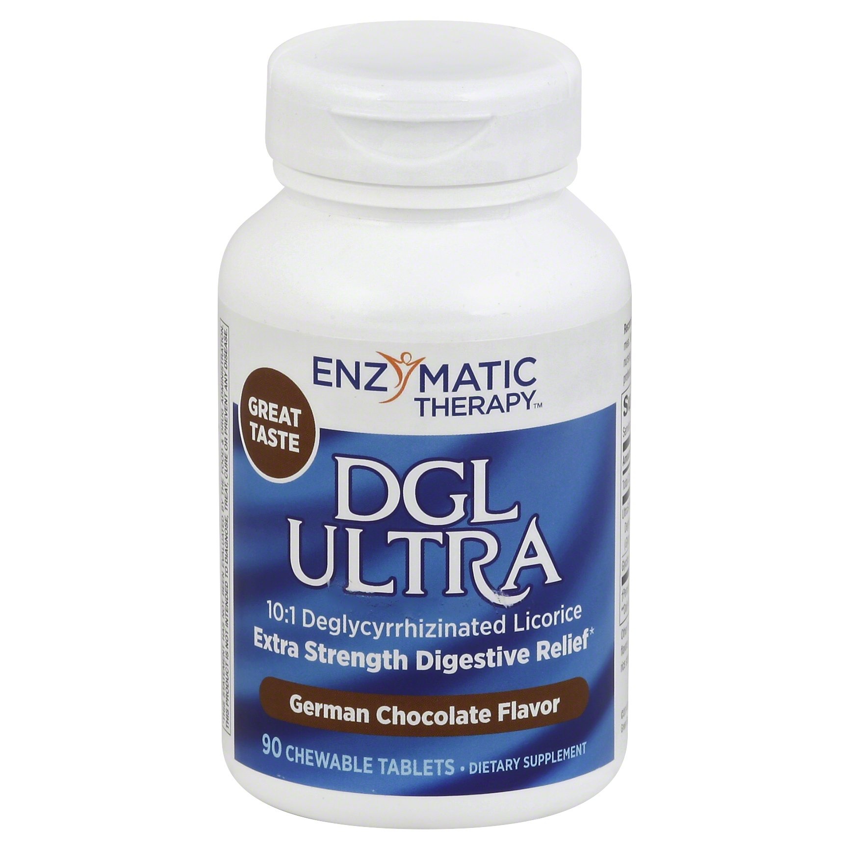 Enzymatic Therapy DGL Ultra German Chocolate Flavor Chewable Tablets 90 ...