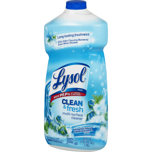 Lysol Clean Fresh Waterfall Splash Mineral Essence Scent Multisurface ...