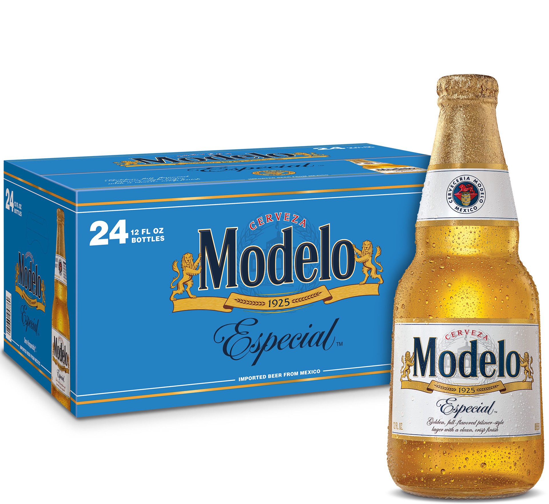 Modelo Especial Mexican Lager Beer, 24 pk 12 fl oz Bottles, 4.4% ABV 24 ...