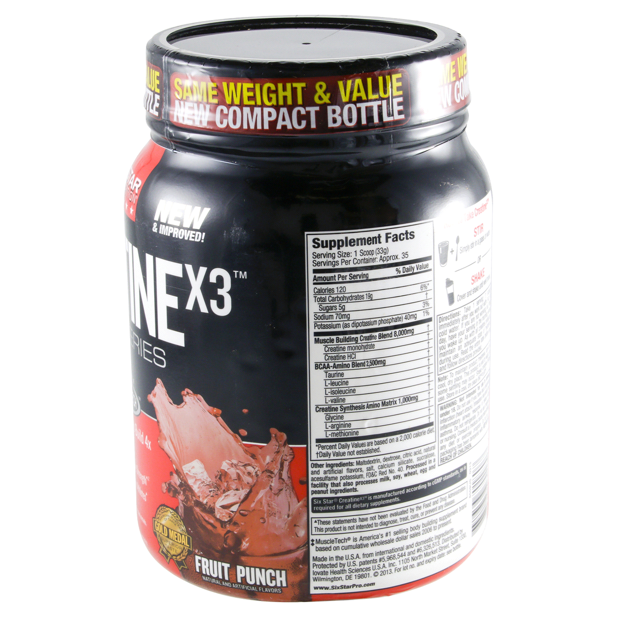 Six Star Creatine X3 Fruit Punch 2.5 lb | Shipt