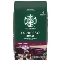 Starbucks Coffee Company Starbucks Espresso Roast Dark Roast Ground Coffee 18 oz | shipt