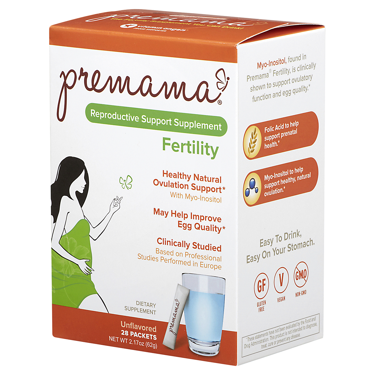 Premama Fertility Reproductive Support Dietary Supplement Drink Mix ...