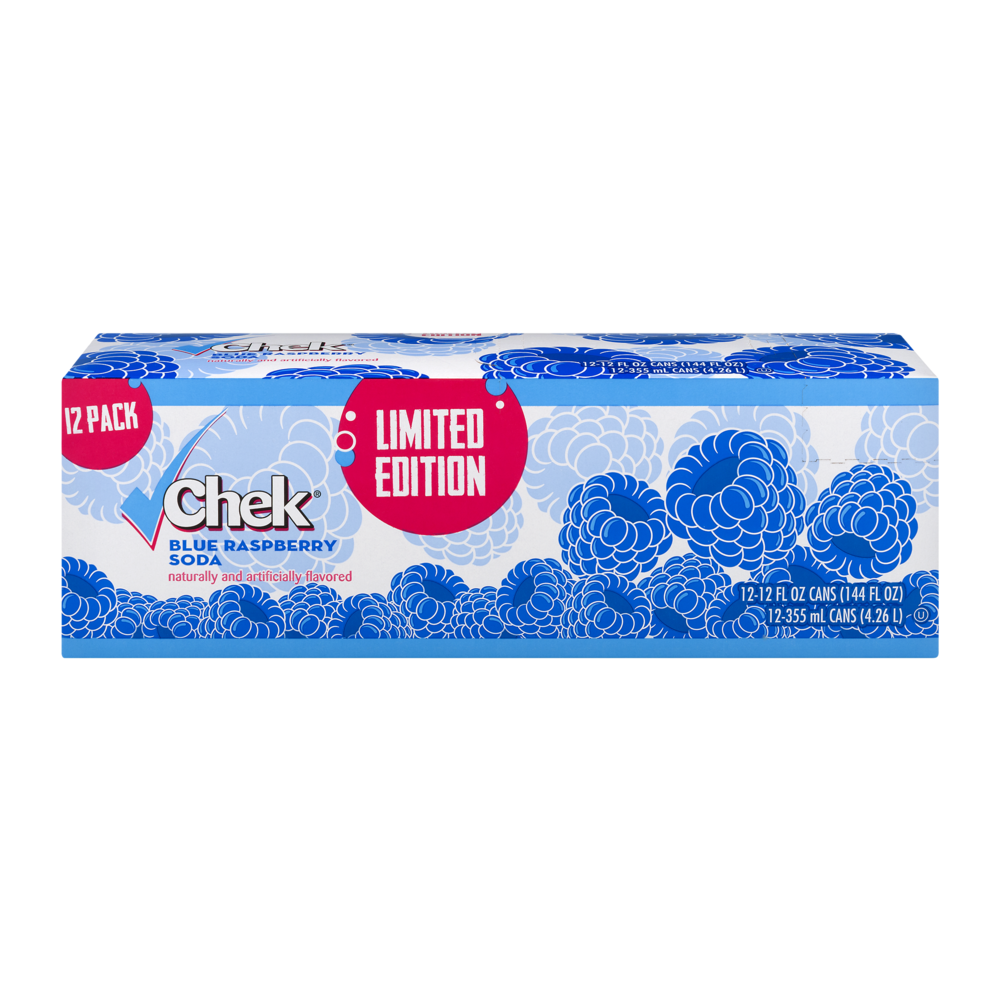 Chek Limited Edition Soda Blue Raspberry 12 ct; 12 fl oz | Shipt
