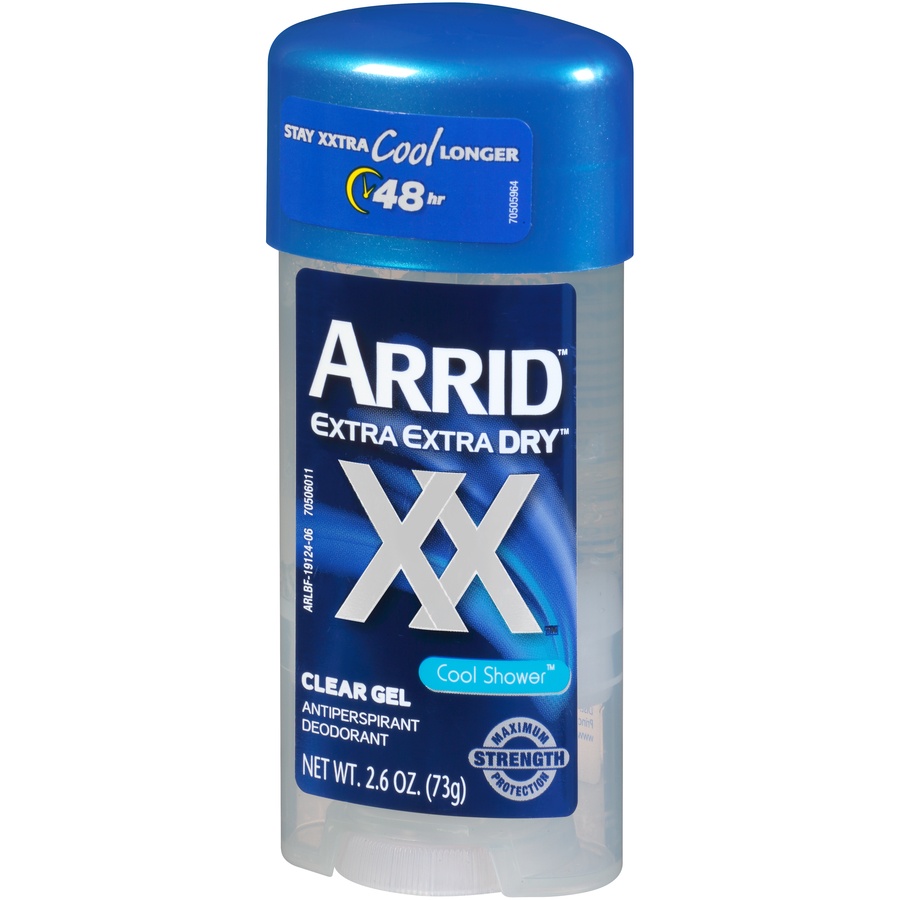 Arrid Extra Extra Dry XX Cool Shower Clear Gel Antiperspirant Deodorant ...