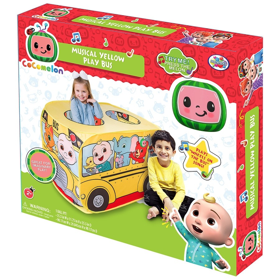 CoComelon Musical Yellow School Bus Pop Up Tent 1 ct | shipt
