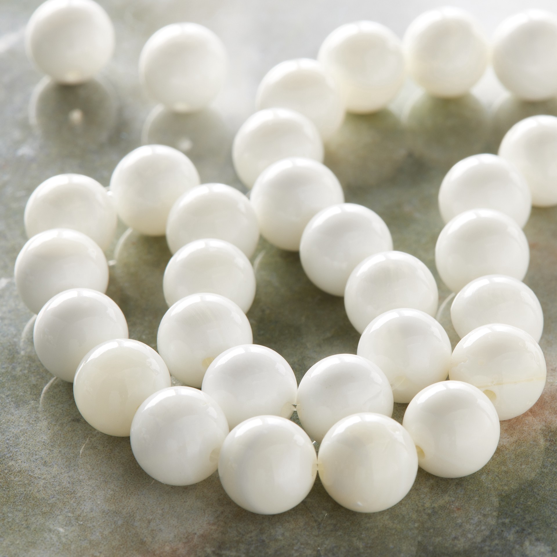 White Shell Round Beads, 8mm By Bead Landing 8mm | shipt