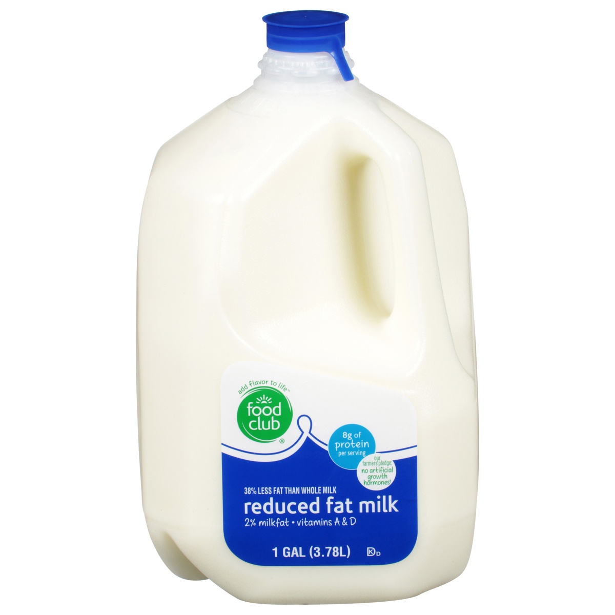 Food Club Milk, Reduced Fat, 2% Milkfat 1 gal | Shipt