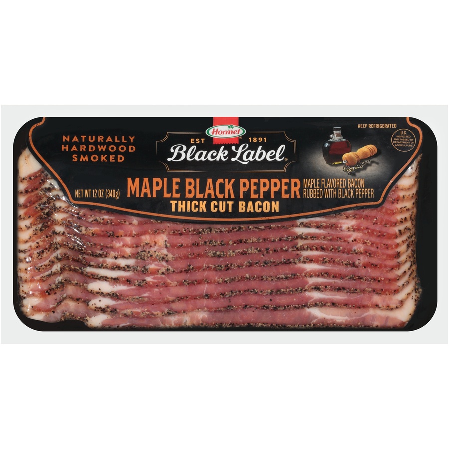 Hormel Black Label Thick Cut Maple Black Pepper Bacon 12 oz | Shipt
