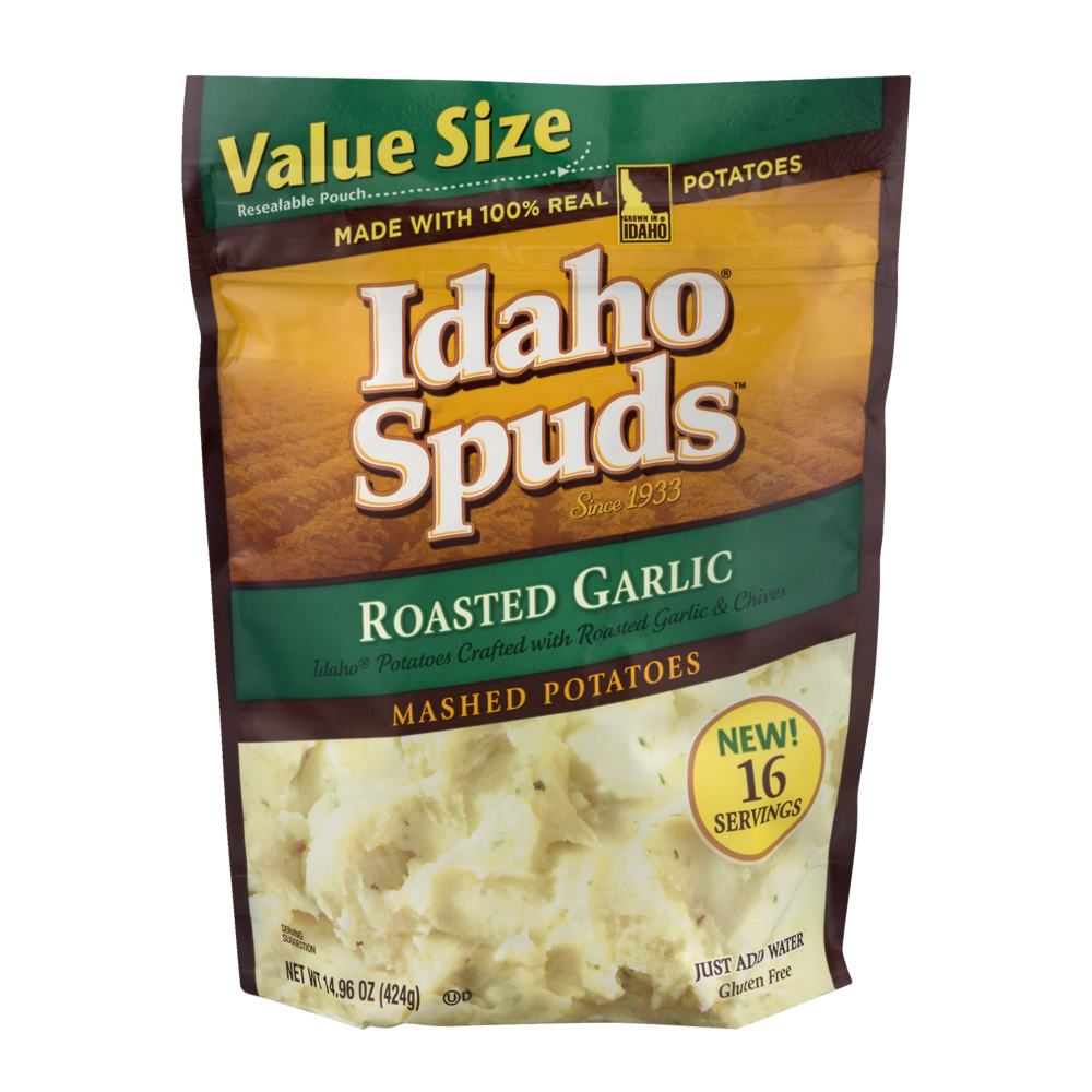 Idaho Spuds Mashed Potatoes Roasted Garlic 14.9 oz | Shipt