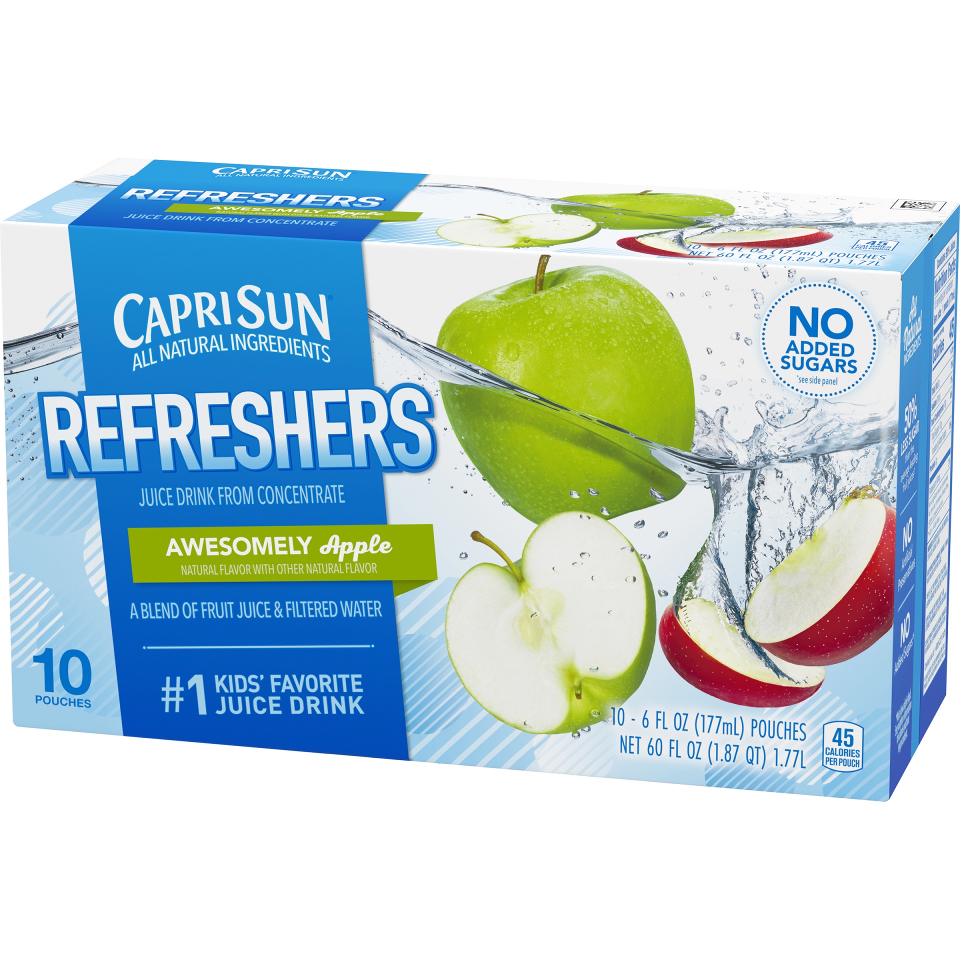 Capri Sun Refreshers Awesomely Apple Naturally Flavored Juice Drink 10 ...