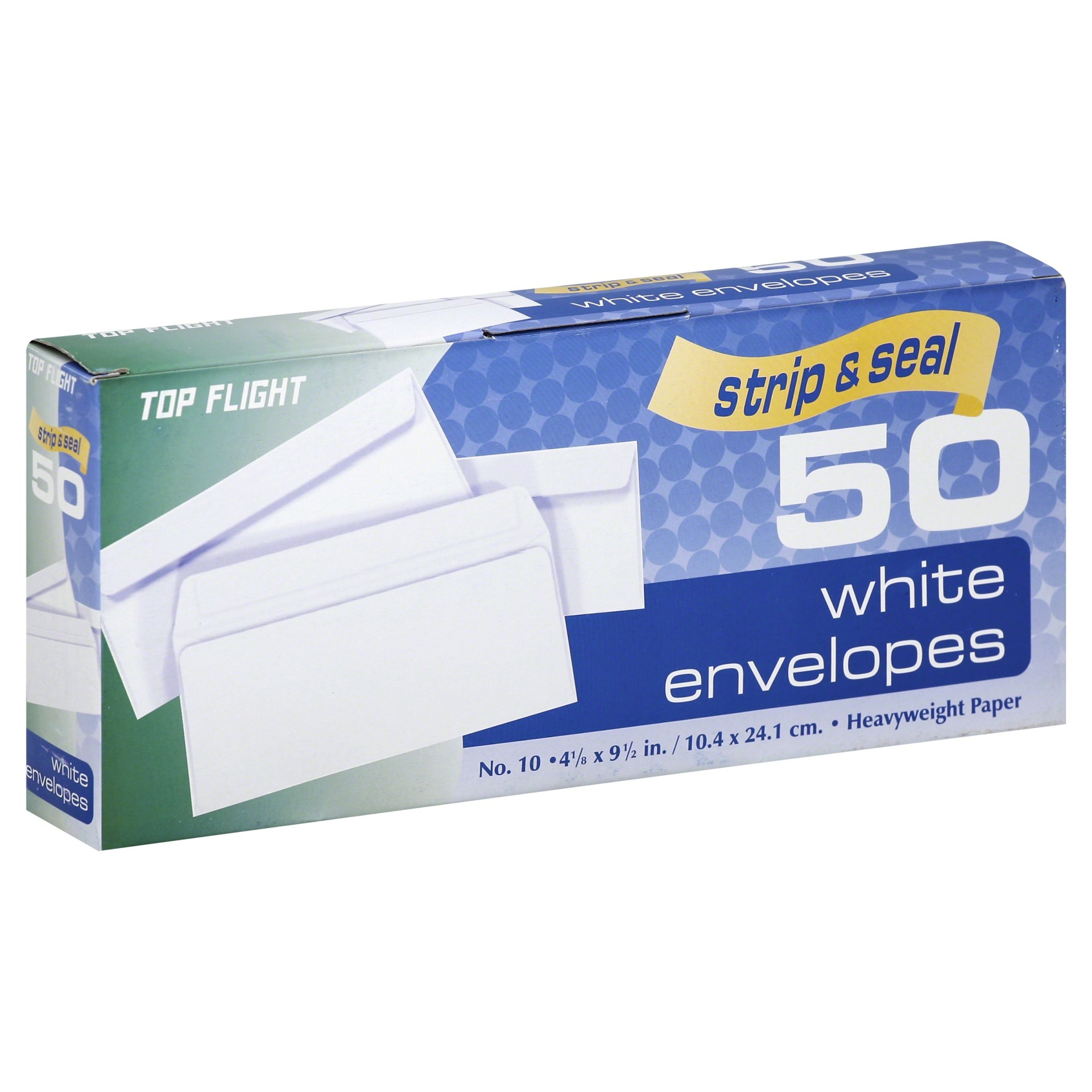 Top Flight #10 Strip & Seal Envelopes 50 ct | Shipt
