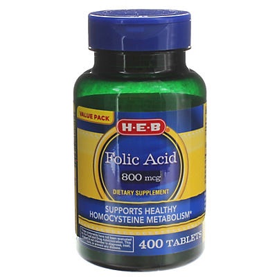 H-E-B Folic Acid 800 mcg Tablets 400 ct | Shipt