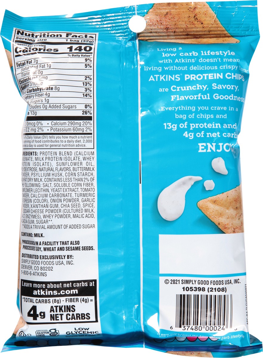 Atkins Snack Protein Ranch Chips 1 ct | Shipt