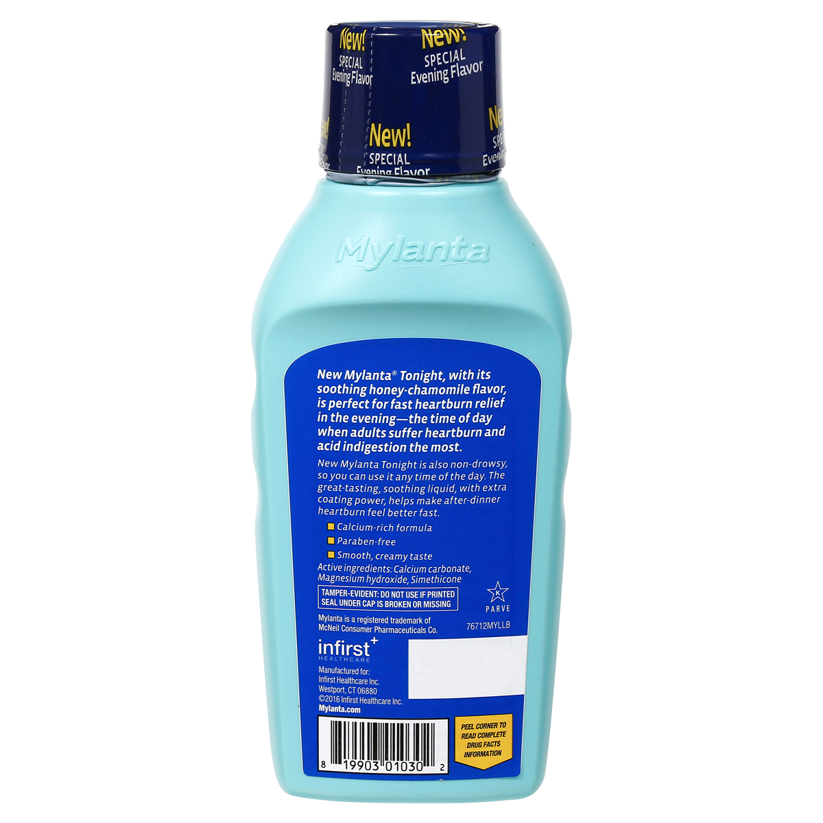 Mylanta Tonight Liquid Antacid + Anti-Gas Soothing Honey Chamomile ...