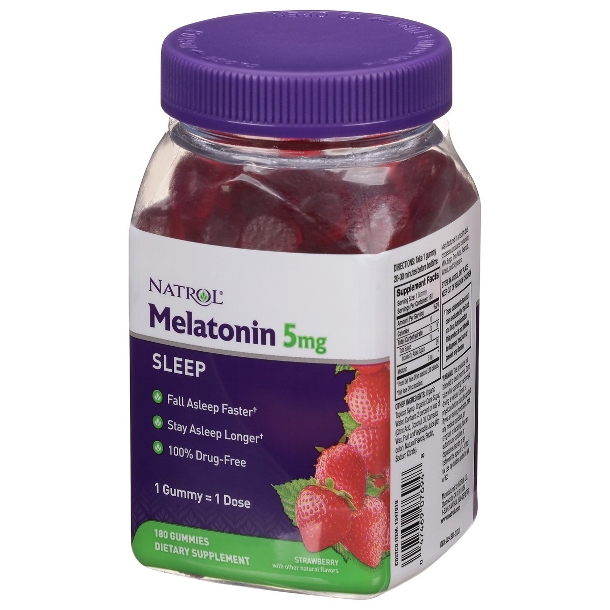 Natrol 5 mg Sleep Strawberry Melatonin 180 Gummies 180 ct | Shipt