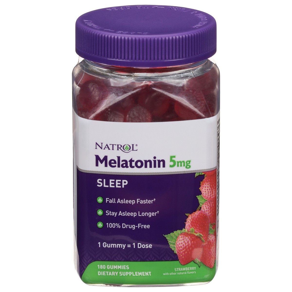Natrol 5 mg Sleep Strawberry Melatonin 180 Gummies 180 ct | Shipt