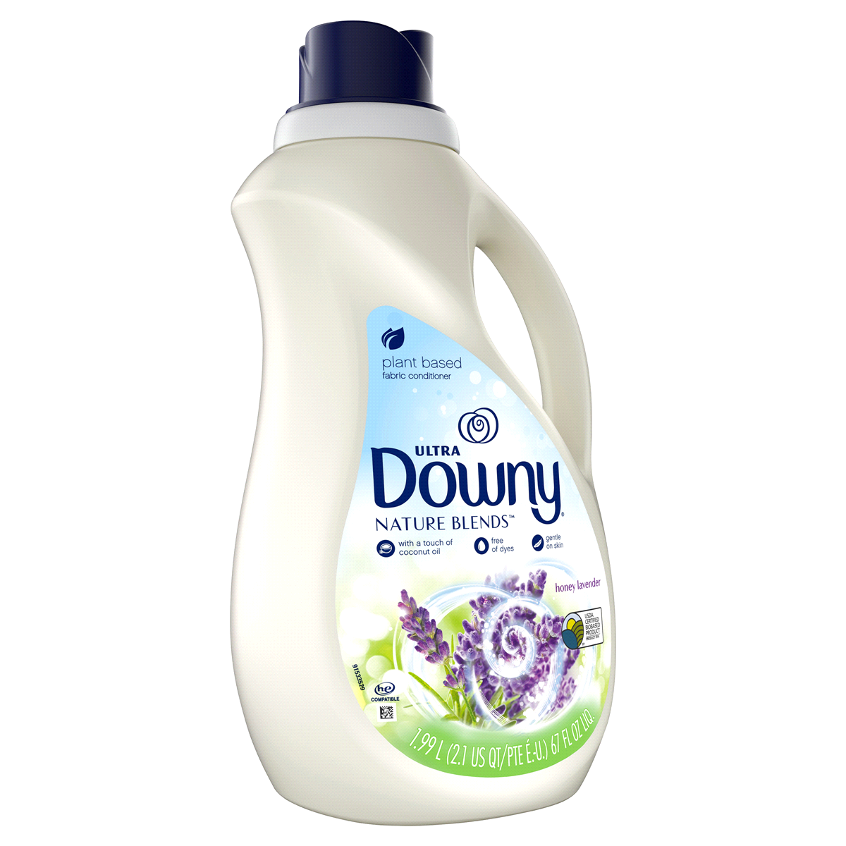 Downy Nature Blends Honey Lavender Liquid Fabric Conditioner 67 fl oz ...