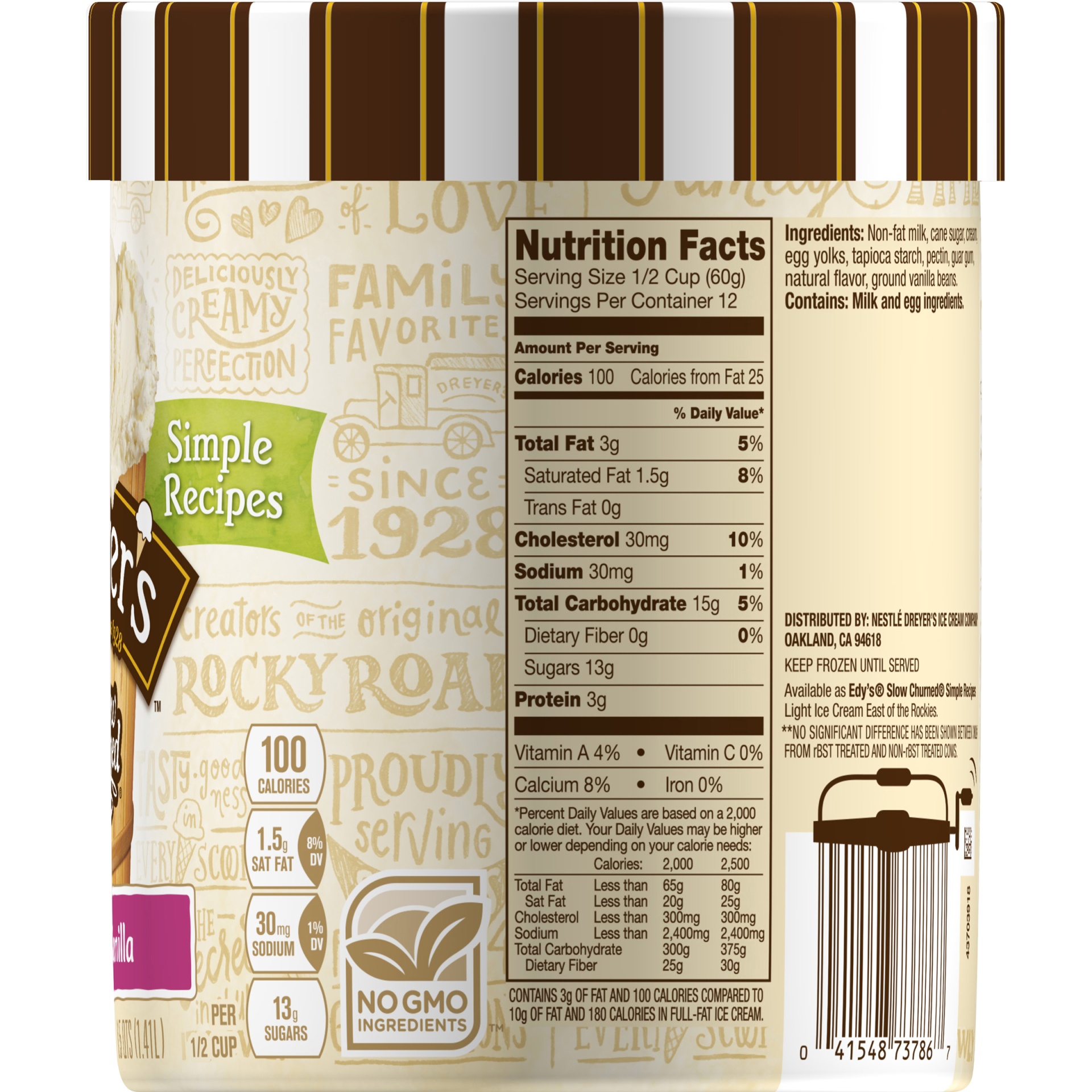 Edy's Slow Churned French Vanilla Ice Cream 1.5 qt | Shipt