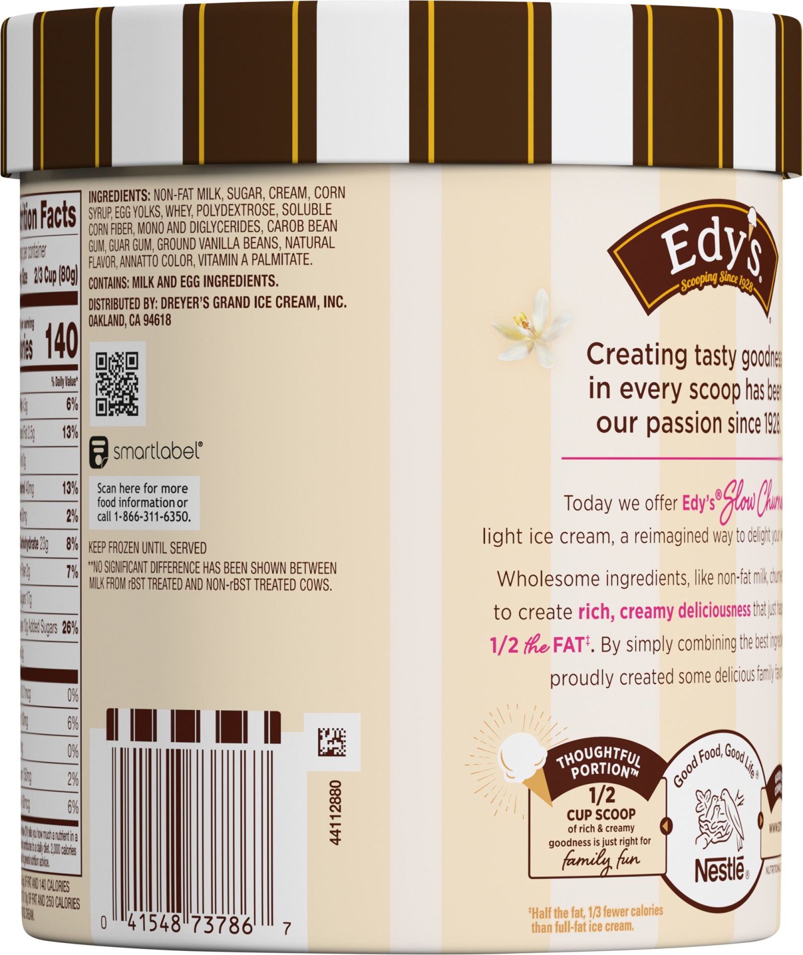 Edy'S Slow Churned French Vanilla Light Ice Cream 1.5 qt | Shipt