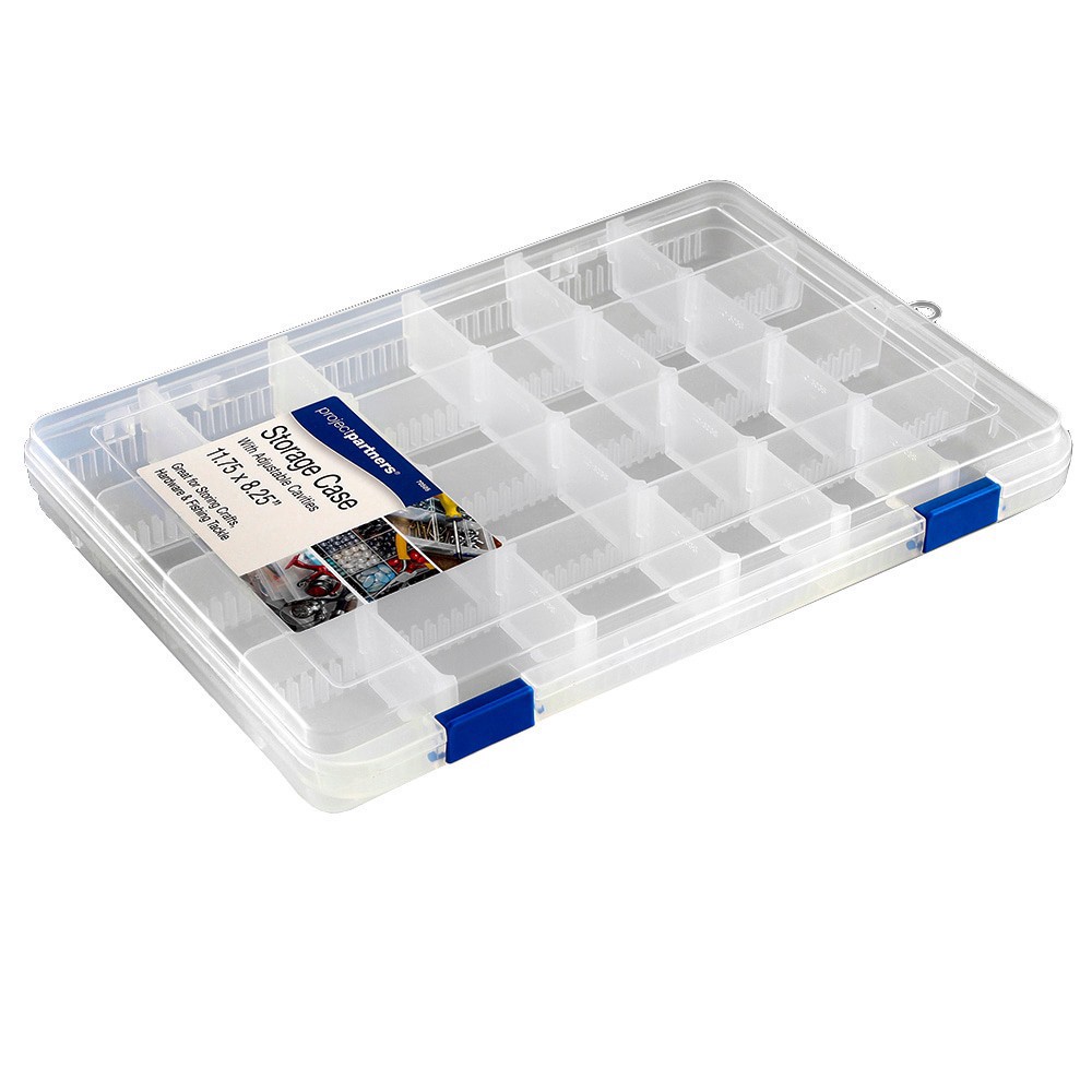 Project Partners Adjustable Plastic Storage Box - Clear 11.75 in x 8.25 ...