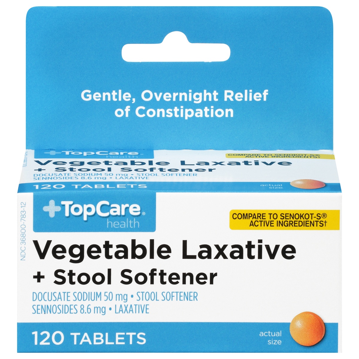 TopCare Health Vegetable Laxative + Stool Softener 120 ea 120 ct | Shipt