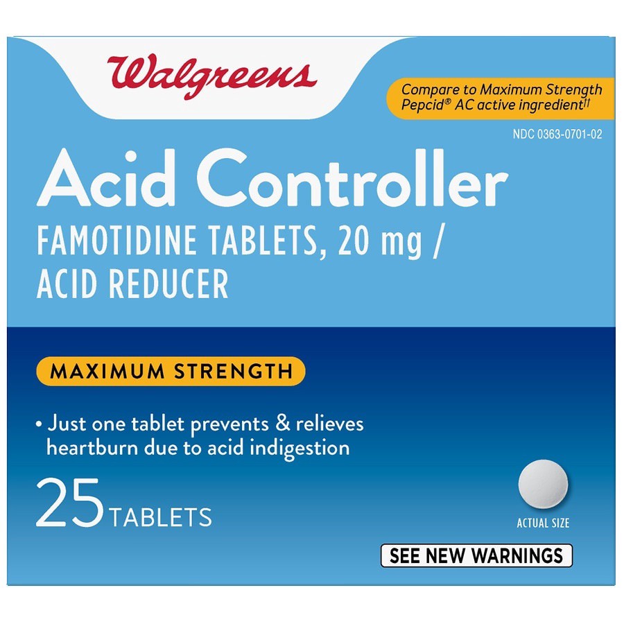 Walgreens Maximum Strength Acid Controller Tablets 25 ct | Shipt