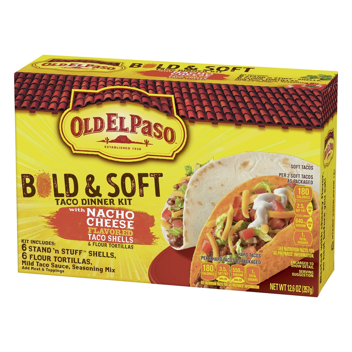 Old El Paso Bold Nacho Cheese Shell & Soft Tortilla Taco Dinner Kit 12. ... Old El Paso Bold Nacho Cheese Shell & Soft Tortilla Taco Dinner Kit 12. ...