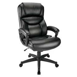 Realspace® Fennington Bonded Leather High-Back Executive Office Chair ...