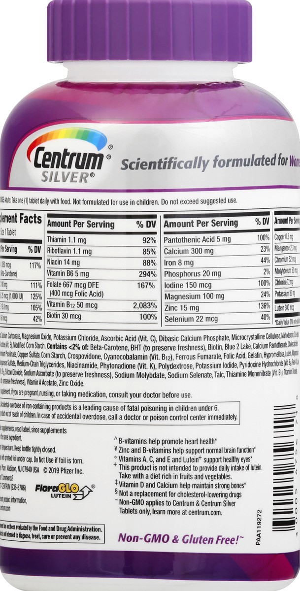 Centrum Silver Women Multivitamin & Multimineral Supplement 200 ct | Shipt