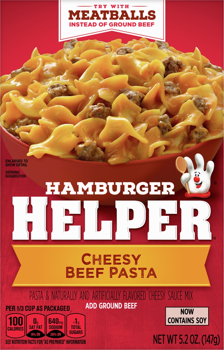 Cheesy Beef Pasta Hamburger Helper
