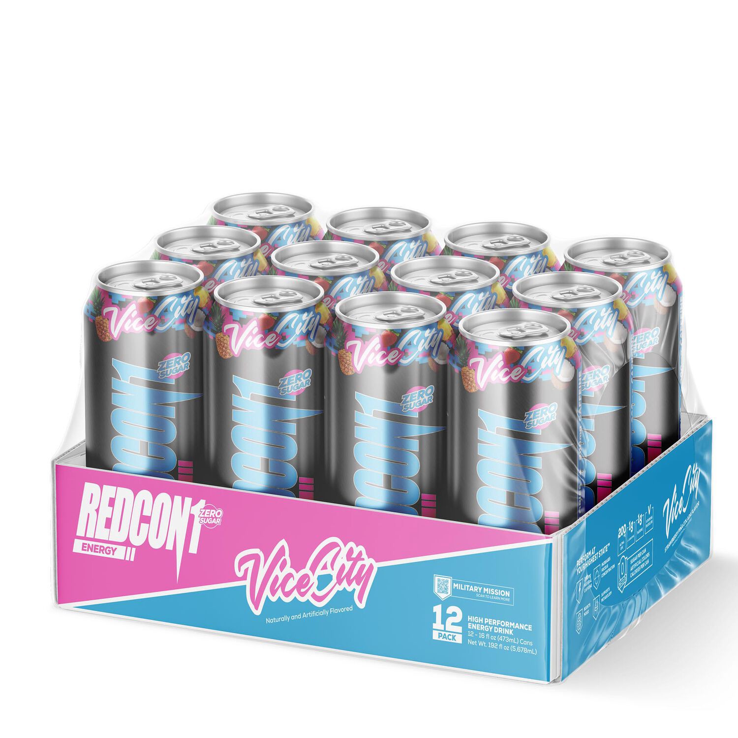 Redcon1 High Performance Energy Drink: Vice City - 12 Pack 12 ct | Shipt