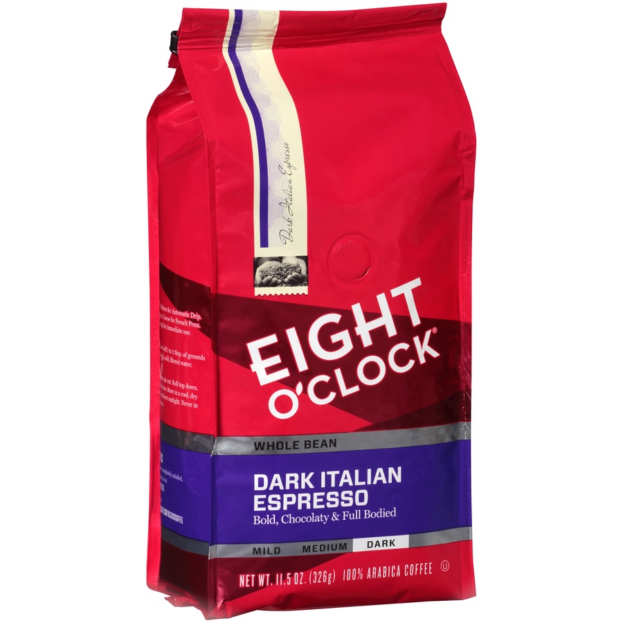 Eight O'Clock Coffee Whole Bean Dark Italian Espresso 100% Arabica ...