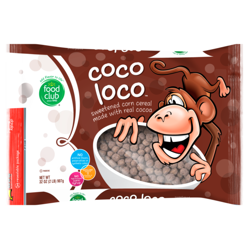 Food Club Coco Loco A Sweetened Corn Cereal Made With Real Cocoa 32 oz ...