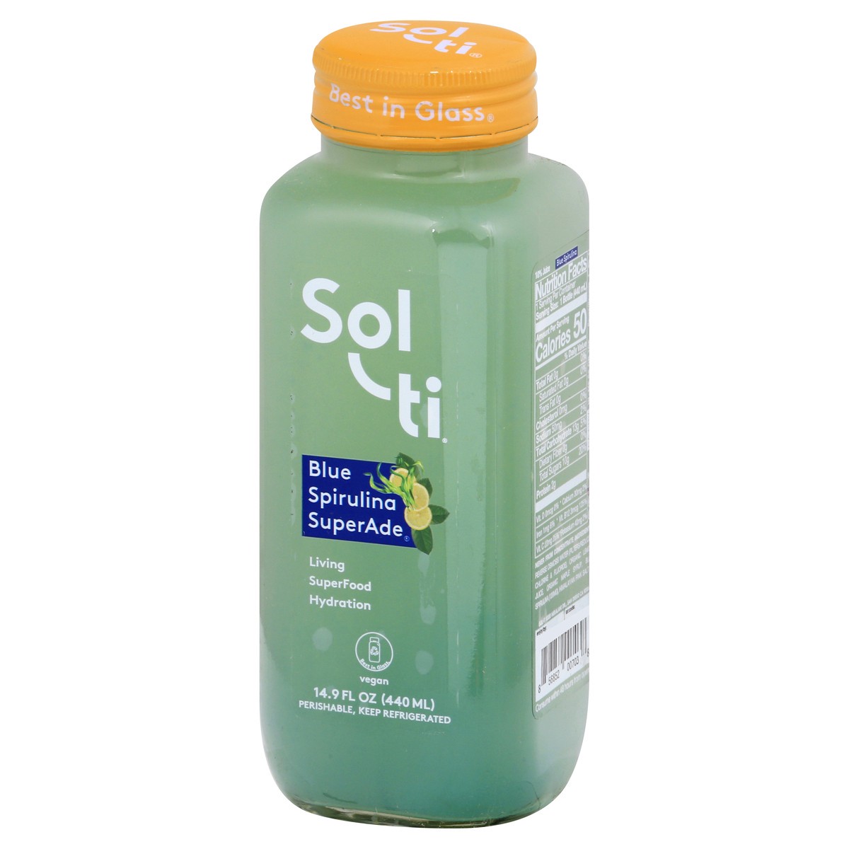 Sol-ti Organic SuperFood Hydration Blue Spirulina SuperAde Living ...