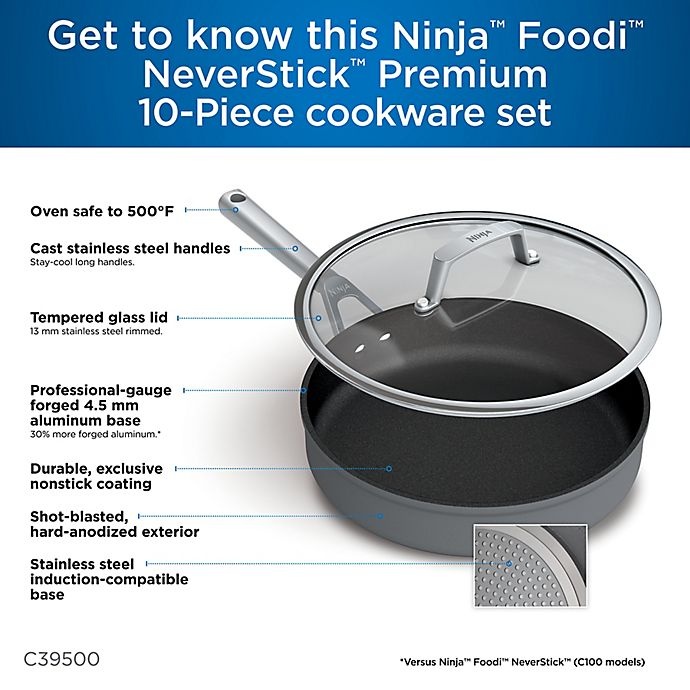 Ninja Foodi NeverStick Premium Hard-Anodized Cookware Set 10 ct | Shipt
