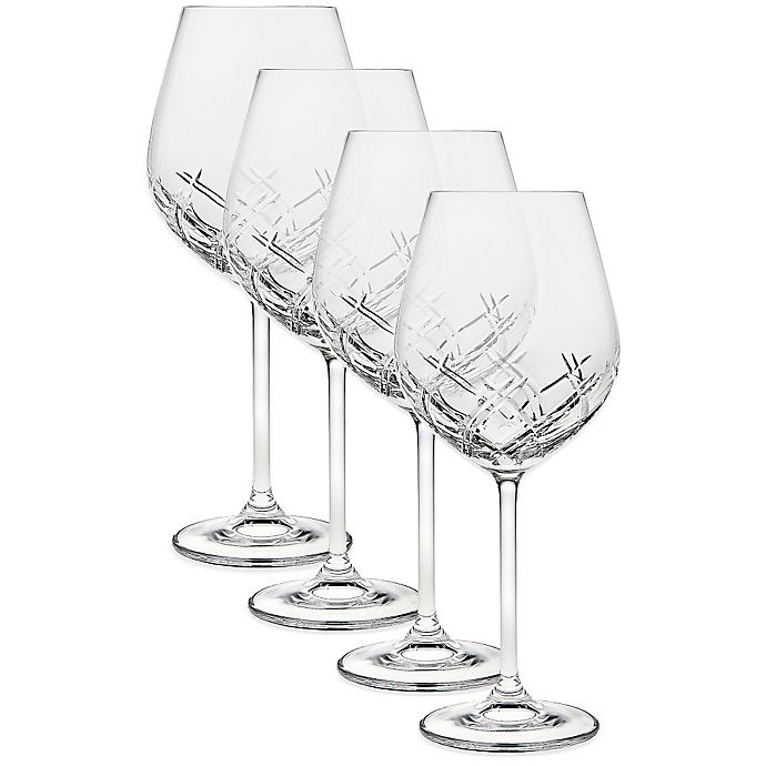 Top Shelf Glasses Bevel Crystal Wine Glasses 4 ct | Shipt