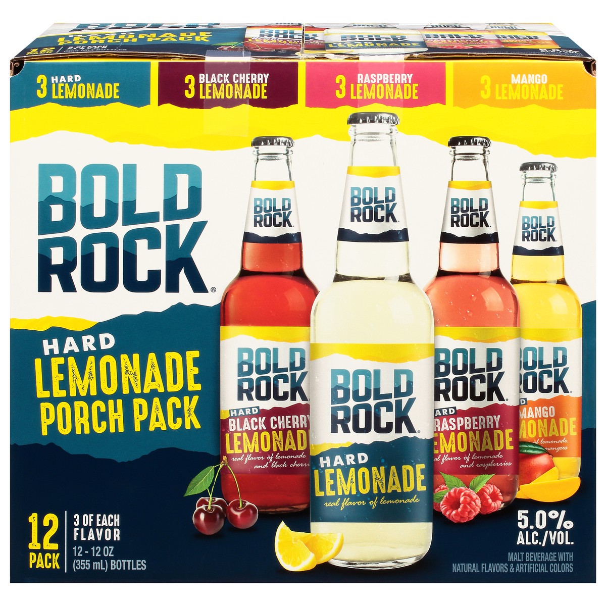Bold Rock Hard Cider Bold Rock 12 Pack Porch Pack Hard Lemonade 12 - 12 ...