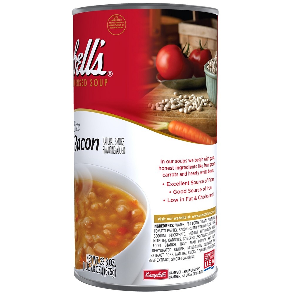 Campbell's Condensed Family Size Bean With Bacon Soup 23.8 oz | Shipt