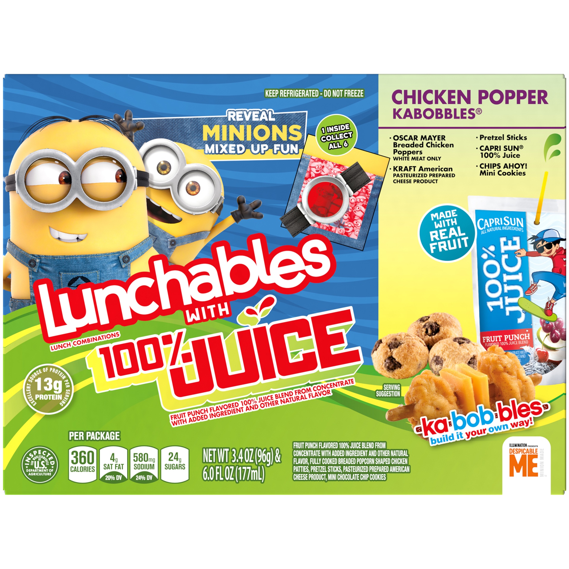 Lunchables Chicken Popper Kabbobles Meal Kit with American Cheese ...