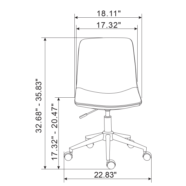 Realspace Praxley Faux Leather Low-Back Task Chair, Brown 1 ct | Shipt