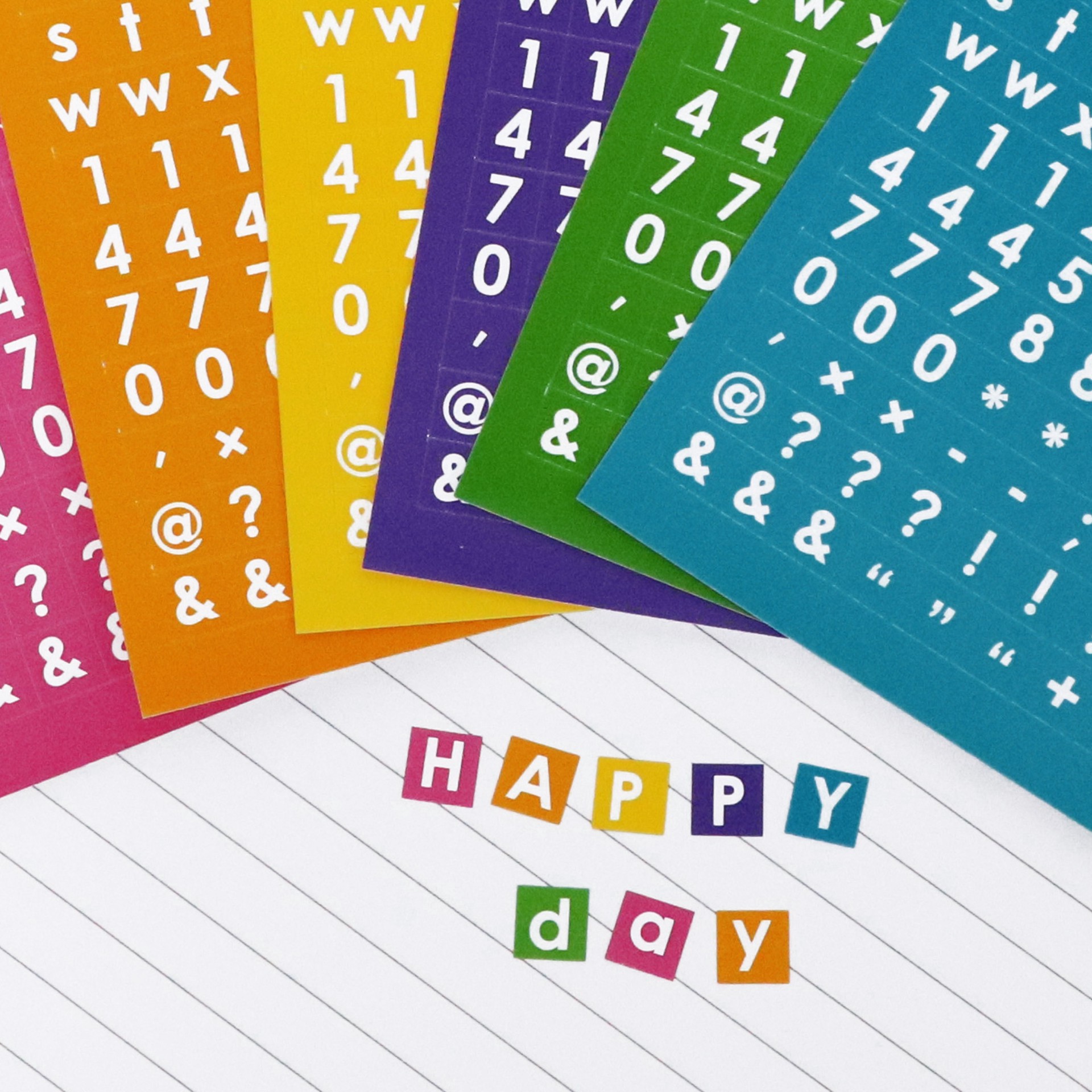 Bright Small Squares Alphabet & Number Stickers By Recollections 4 in x ...