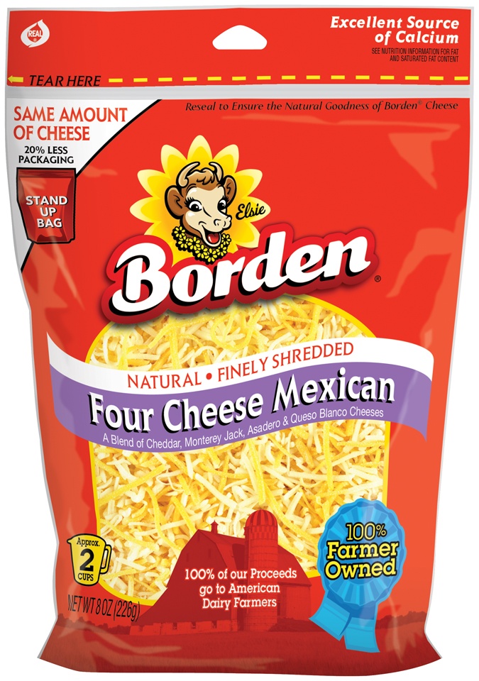 Borden Finely Shredded Four Cheese Mexican Cheese 8 oz | Shipt