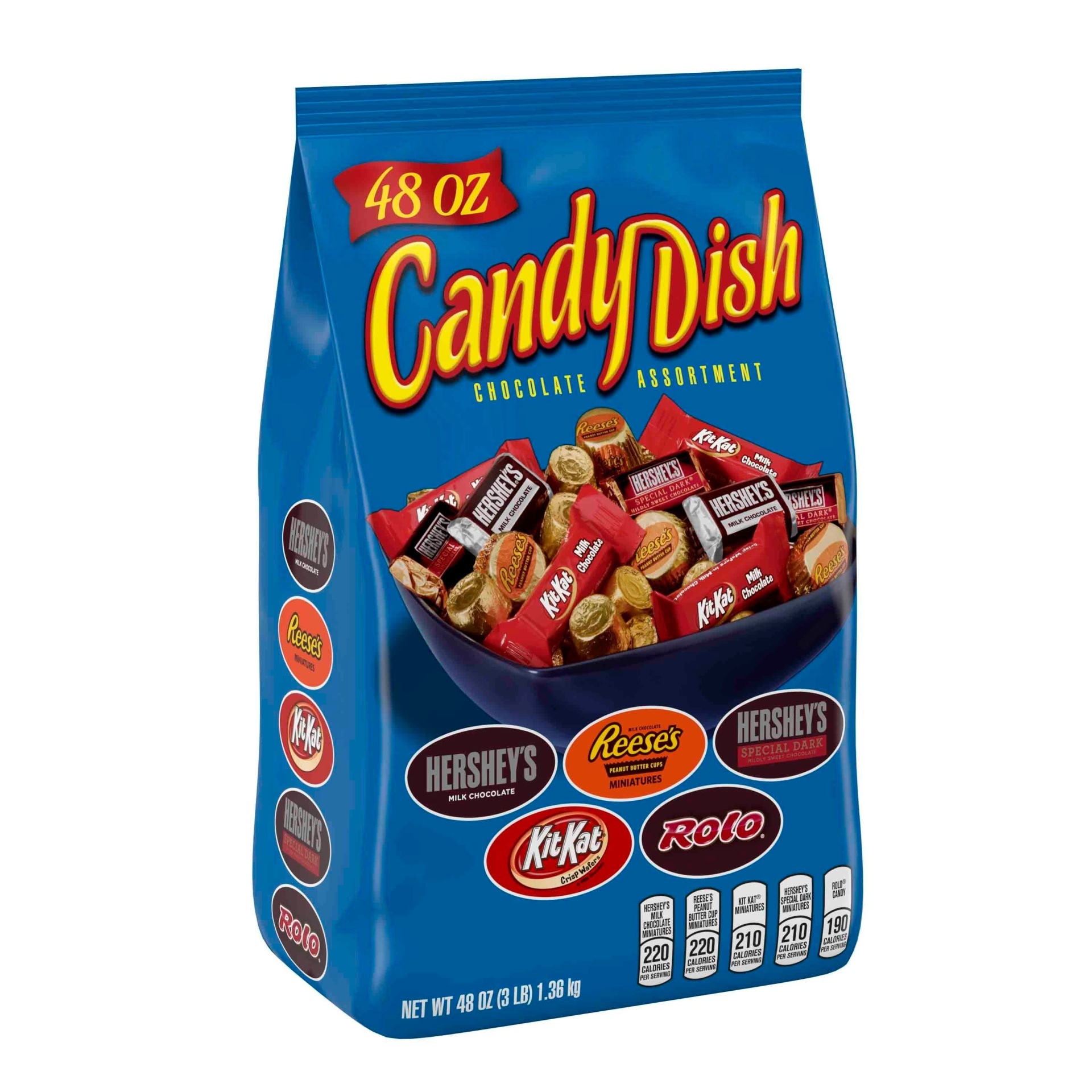Hershey's Candy Dish Chocolate Assortment Candy Miniatures 48 oz | Shipt