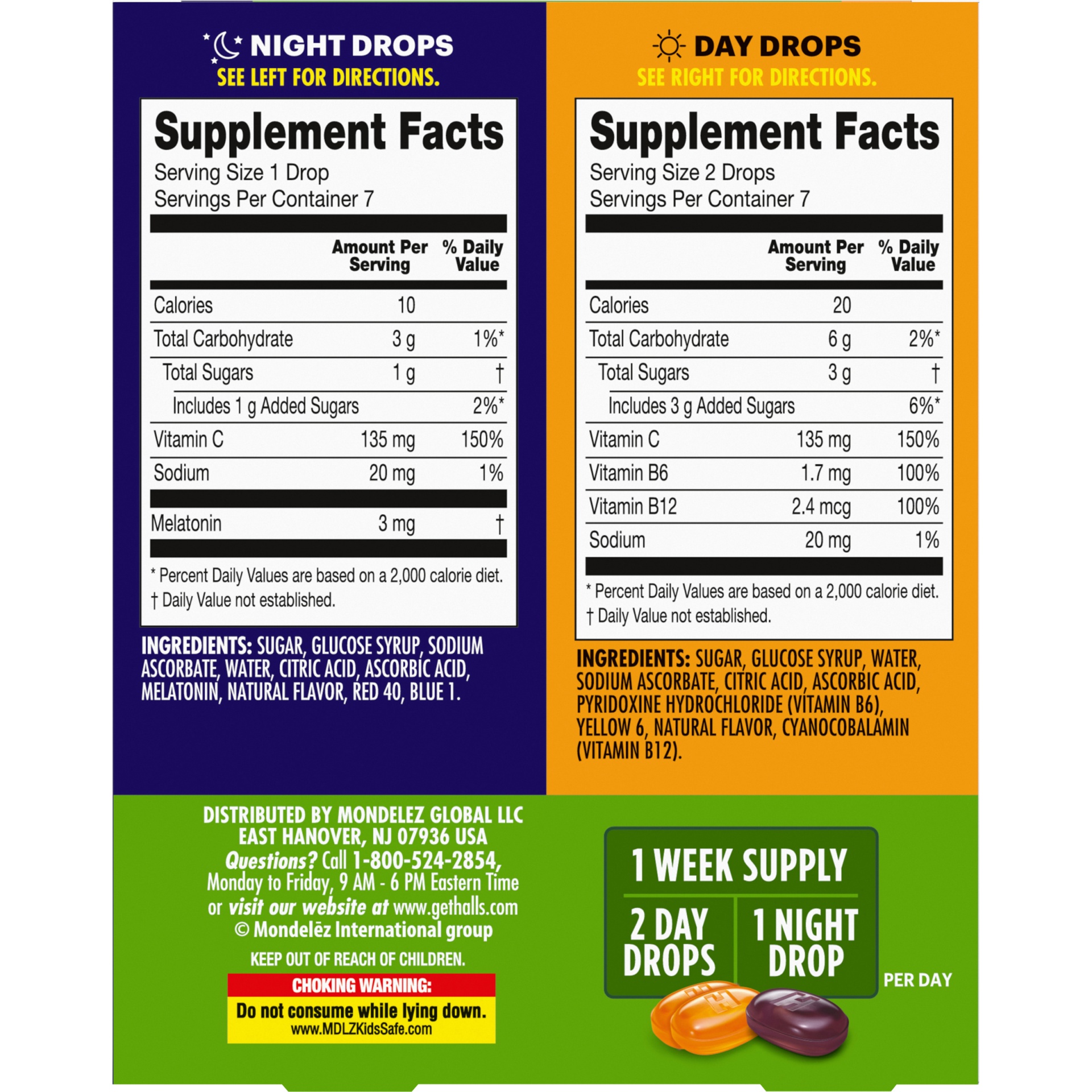 Halls Energy & Sleep Dietary Supplement Drops 21 ct | Shipt