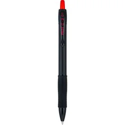 Pilot G2 Edge Gel Pen, Fine Point, 0.7mm, Black Barrel, Red Ink, Single ...