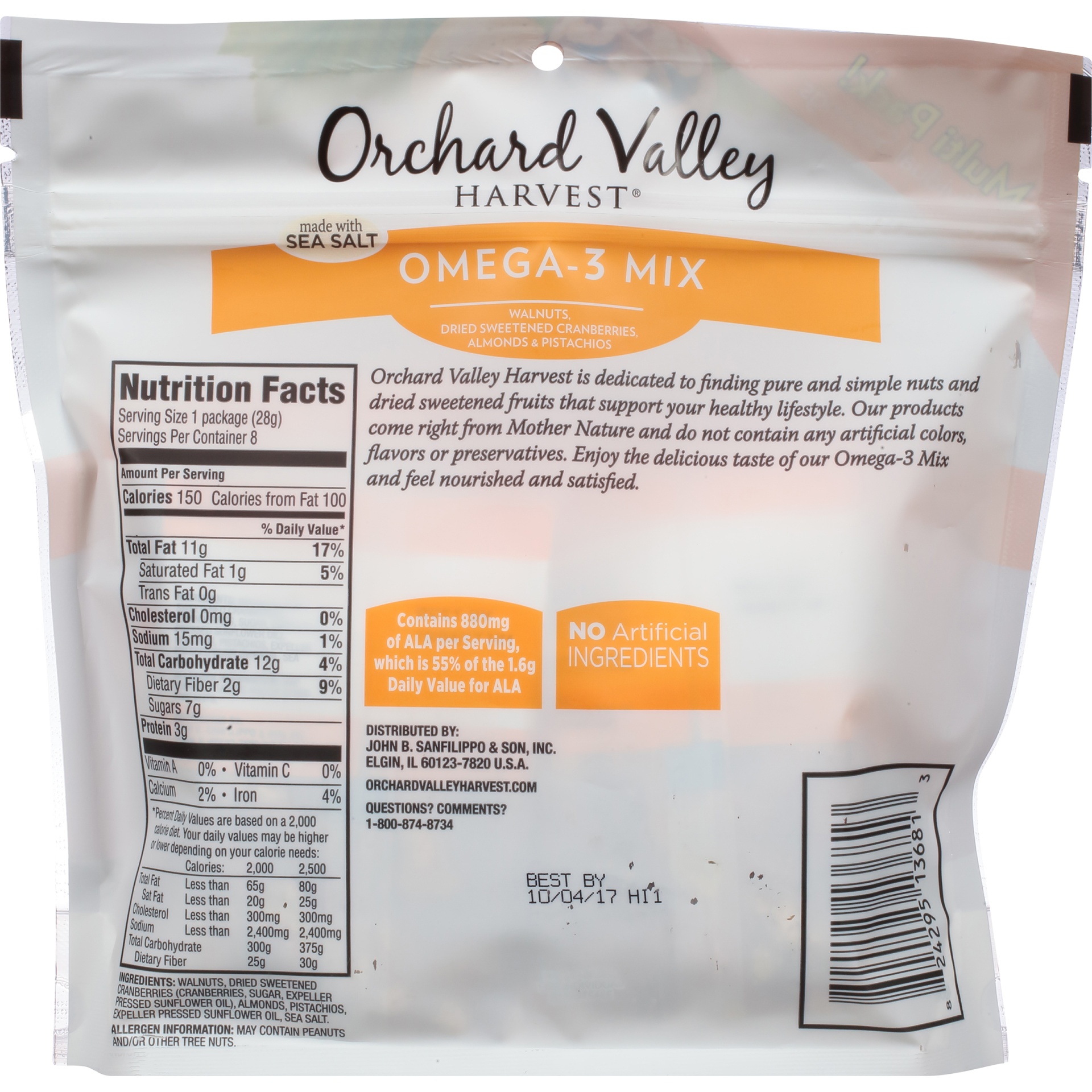 Orchard Valley Harvest Omega-3 Mix 8 oz | Shipt